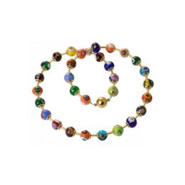Bella Carina Perlenkette Kette mit Millefiori Murano Glas bunt