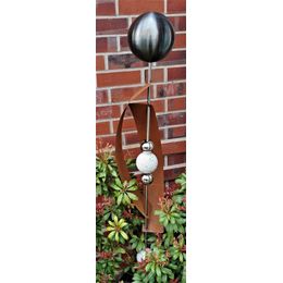 Jürgen Bocker - Gartenambiente Gartenstecker Deimos 145 cm Edelstahl & Cortenstahl Beetstecker Gartenstecker