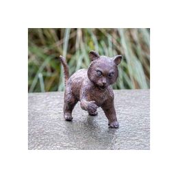 IDYL Dekofigur IDYL Bronze-Skulptur Stehendes Kätzchen
