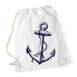 Autiga Turnbeutel Turnbeutel Anker Hipster Beutel Tasche Anchor Jutebeutel Beuteltasche Drawstring