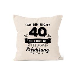 MoonWorks Dekokissen Kissen-Bezug Ich bin nicht [object Object] sondern ich bin 18 mit {[object Object]_jahre_erfahrung} Jahren Erfahrung Geburtstag Geschenk Kissen MoonWorks®