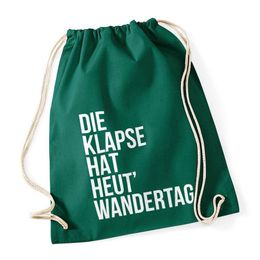 Autiga Turnbeutel Turnbeutel Klapse hat heut Wandertag Hipster Beutel Tasche Jutebeutel Gymbag