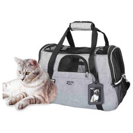 Abistab Pets Tiertransporttasche Haustiertasche für Katze und kleine Hunde bis 5