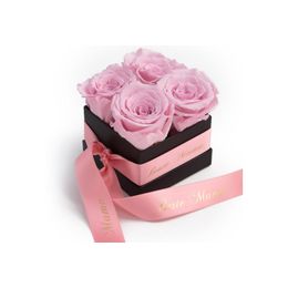 Kunstblume Beste Mama Infinity Rosenbox Rosen mit Duft echte konservierte Blumen Rose