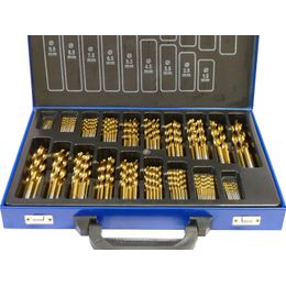 PeTools Metallbohrer Spiralbohrer Set 170 tlg. (1-10mm) TITAN (500) HSS-R EG TiN Metallbohrer