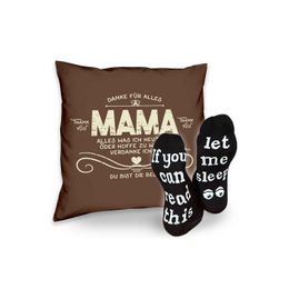 Soreso® Soreso® Dekokissen Kissen Danke Mama & Sprüche Socken Sleep