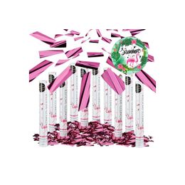 Relaxdays Konfetti 10 x Party Popper Pink 40 cm Kanone