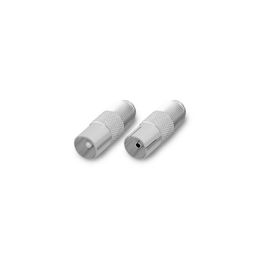 ARLI HD TV Adapter IEC 9,5 mm 1x Buchse Kupplung + 1x Stecker Antenne Kabel Sat F-Adapter Coax Anlagen F-Stecker F-Buchse F-Kupplung F Verbindung Verbinder Übergang Koax 4K ARLI gerade 1 Buchse 1 Stecker Kabelzubehör