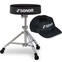Schlagzeug SONOR DT 4000 Schlagzeug Hocker + SONOR Cap