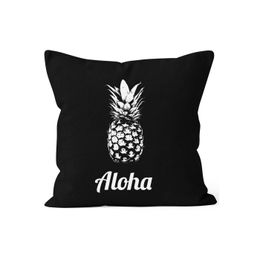 Autiga Dekokissen Kissenbezug Kissen-Hülle Aloha Ananans Pineapple 40x40 Baumwolle Autiga®