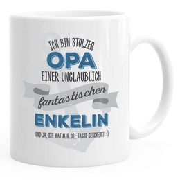 MoonWorks Tasse Kaffee-Tasse Ich bin stolzer [object Object] {eine_t_[object Object]} ungeheuer fantastischen {von_t_[object Object]} Geschenk Spruch MoonWorks®