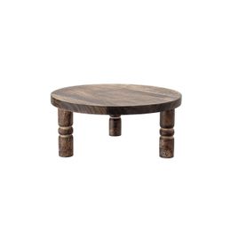 Bloomingville Dekotablett Bloomingville Pedestal Tablett Rund Holz 34 cm