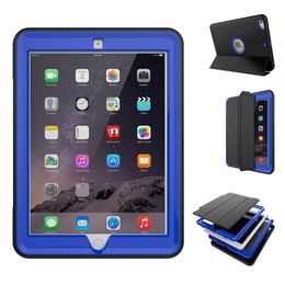 Wigento Tablet-Hülle Mehrteilige Hybrid Outdoor Schutzhülle Case Blau für Samsung Galaxy Tab A 10.5 T590 / T595 Tasche Wake UP 3folt