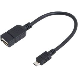 Logitech LogiLink AA0035 USB 2.0 OTG (On-The-Go) Adapterkabel für schnelle USB-Kabel