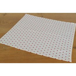 matches21 HOME & HOBBY Platzset, Textil Stoff Serviette rot weiß gepunktet 45x45 cm