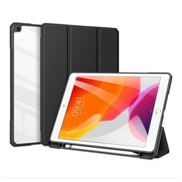 Dux Ducis Tablet-Hülle Toby Eco-Leather Tablet-Ledertasche Schale Cover für iPad 7/8 10.2" mit Smart-Sleep Funktion Wake-Up Stifthalter Schutzhülle