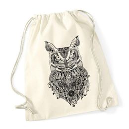 Autiga Turnbeutel Turnbeutel Eule Aztekenmuster Boho Aztec Owl Hipster Beutel Tasche Bohemian Autiga®