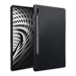 Wigento Tablet-Hülle Für Samsung Galaxy Tab S7 Plus T970N / T976B / Tab S7 FE Schwarz Tablet Tasche Hülle Case TPU Silikon dünn