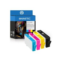 NINETEC 4er Set ersetzt HP 364XL 364 XL Tintenpatrone