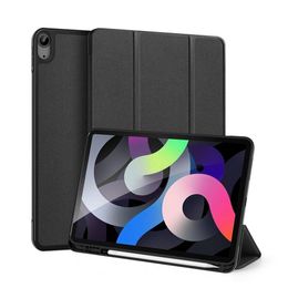 Dux Ducis Tablet-Hülle Buch Tasche Hartschale mit Smart Sleep Standfunktion kompatibel mit APPLE IPAD AIR 4 10.9" 2020 Tablet Hülle Etui Schutzhülle Schwarrz