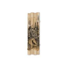 Kreative Feder Wandgarderobe Wand-Garderobe „Wildnis“ aus Holz