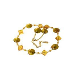 Bella Carina Perlenkette Kette mit echtem Murano Glas Perlen aus Murano / Venedig gold braun