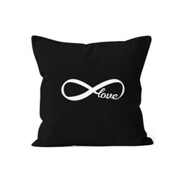 MoonWorks Dekokissen Kissenbezug Infinity Symbol Forever Love Liebe Endless Kissen-Hülle Deko-Kissen 40x40 Baumwolle MoonWorks®