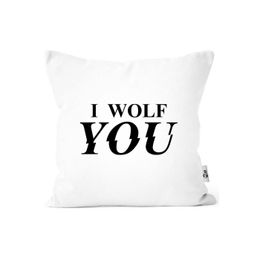 MoonWorks Dekokissen Kissenbezug i wolf you Ich liebe dich Geschenk Liebeserklärung Valentinstag MoonWorks®