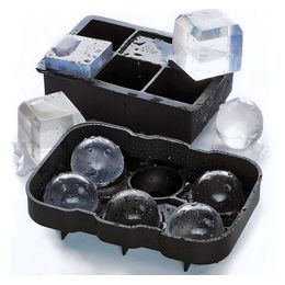 PRECORN Eiswürfelform 2er Set Eiswürfelform aus Silikon Eiswürfelbehälter m. Deckel BPA Frei