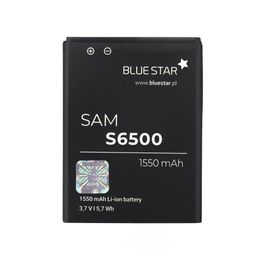 BlueStar Akku Ersatz kompatibel mit Samsung S6500 Galaxy Mini 2/ Galaxy Young (S6310)/Galaxy Ace Plus (S7500) 1550 mAh Batterie EB464358VU Smartphone-Akku