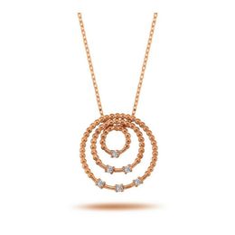 EinStein Diamant Goldkette Halskette mit Diamanten Anhänger Equinox in 14 Karat Rotgold Rosegold