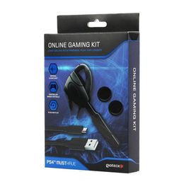 GIOTECK Spielekonsolen-Zubehörset GIOTECK Online Gaming-Kit EX4 Chat Headset USB Lade-Kabel Grips für Sony PS4 Playstation 4 Spielekonsolen 3-Teilig