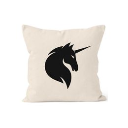 MoonWorks Dekokissen Kissenbezug Einhorn Unicorn Kissen-Hülle Deko-Kissen 40x40 Baumwolle MoonWorks®