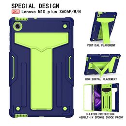 Wigento Tablet-Hülle Für Lenovo Tab M10 Plus TB-X606F aufstellbare Tablet Tasche Schutzhülle Cover Blau-Grün