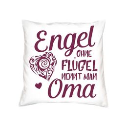 Soreso® Soreso® Dekokissen Kissen Engel ohne Flügel nennt man Oma & Urkunde