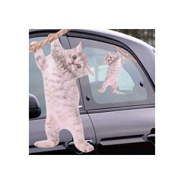 Thumbs Up Fenstersticker Ride With Hanging Cat