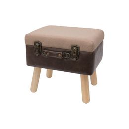HMF Sitzhocker Stauraumhocker handgefertigter Hocker aus Holz
