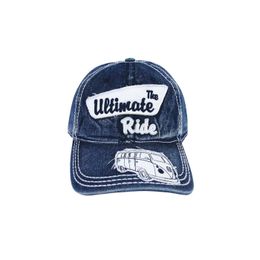VW Collection by BRISA Baseball Cap Volkswagen Kappe mit VW Bulli T1 Motiv blaue Kopfbedeckung "The Ultimate Ride"