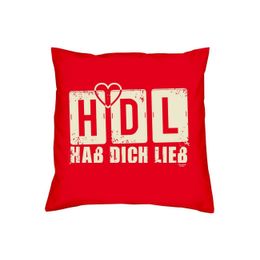 Soreso® Soreso® Dekokissen Kissen HDL Hab Dich lieb Kissenbezug und Füllung