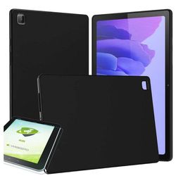 Wigento Tablet-Hülle Für Samsung Galaxy Tab A7 Lite 2021 8.7 Zoll Schwarz Hülle Tasche Cover + H9 Hart Glas