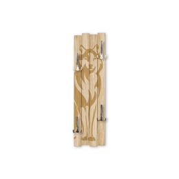 Kreative Feder Wandgarderobe Wand-Garderobe „Wolf“ aus Holz