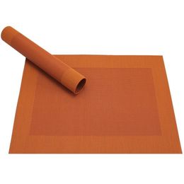 matches21 HOME & HOBBY Platzset, Tischset BORDA orange Tischunterlage als Tischdeko