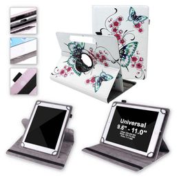 Wigento Tablet-Hülle Für Huawei MediaPad T5 10.1 Zoll 360 Grad Rotation Universell Motiv 15 Tablet Tasche Kunst Leder Hülle Etuis