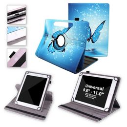 Wigento Tablet-Hülle Für Huawei MediaPad T3 10 360 Grad Rotation Universell Motiv 8 Tablet Tasche Kunst Leder Hülle Etuis