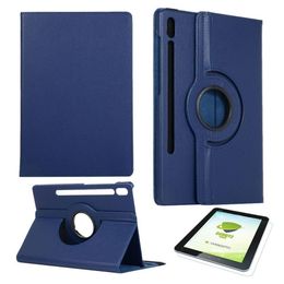 Wigento Tablet-Hülle Aufstellbare 360 Grad Rotation Kunst-Leder Tasche für Samsung Galaxy Tab S7 T870 Etuis Hülle Cover Schutz Case Zubehör