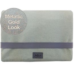 JOLLAA Windeltasche Mint Gold Glitzerlook