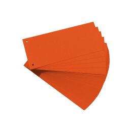 Falken Aktenordner, Trennstreifen Aktenfahnen Trennlaschen Trennblätter Karton 240x105 mm Orange