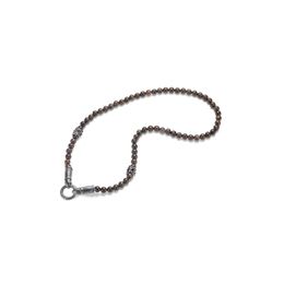 Kingka Charm-Kette "Urban Rocks" Coole Beads Kette aus Edelstahl im Reptil Design mit echten Bronzite Steinen und Ringverschluss für die Einklinkung von Anhängern. Passend für alle "Urban Rocks" Einhängern