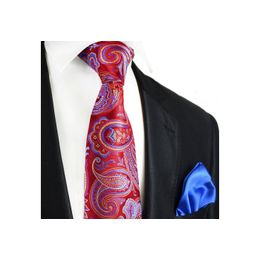 Paul Malone Krawatte 7-Fold Seidenkrawatte Schlips modern elegant 100% Seide paisley (Set