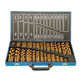 PeTools Metallbohrer Spiralbohrer Set 230 tlg. (1-13mm) TITAN (500) HSS-R EG TiN Metallbohrer